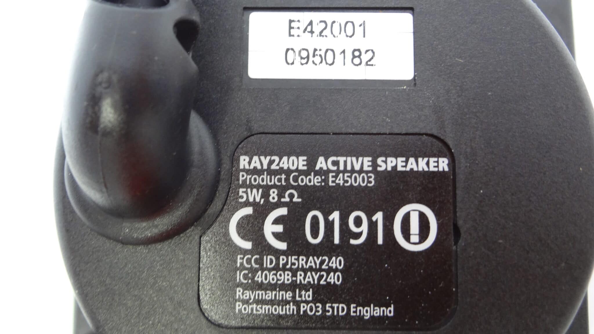 Raymarine RAY240 Ray240E Active Marine VHF Speaker E45003- Working ...