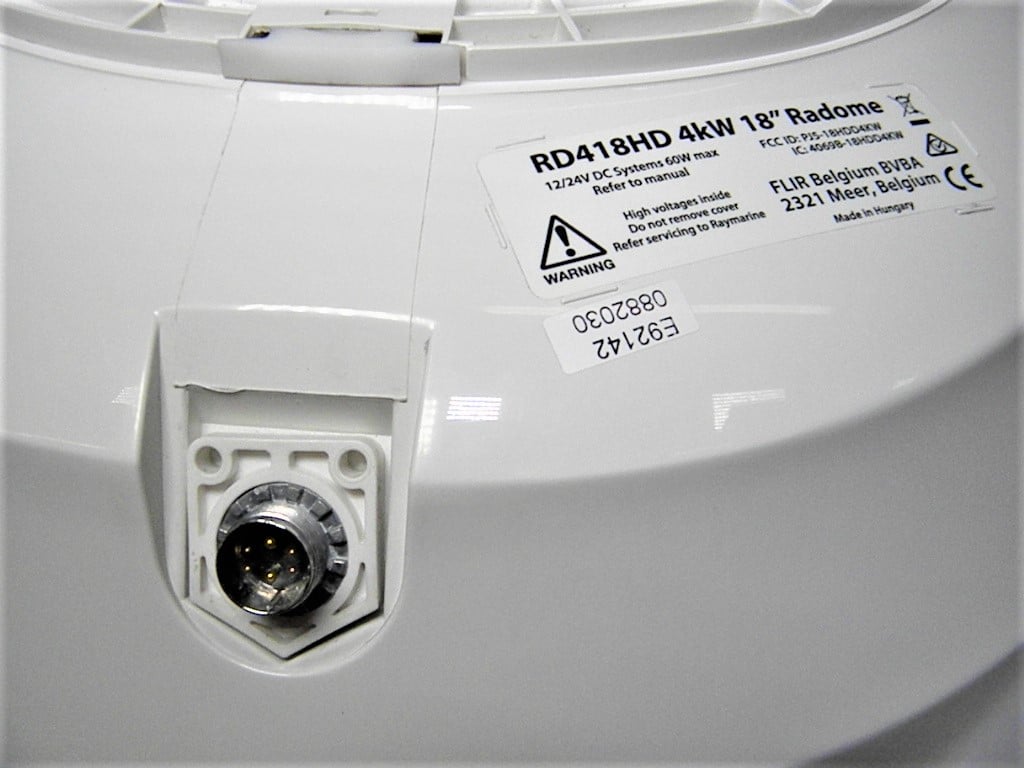 Raymarine 4kw RD418HD Color Radome 18'' w/NEW 15M Cable - Tested - 90 ...