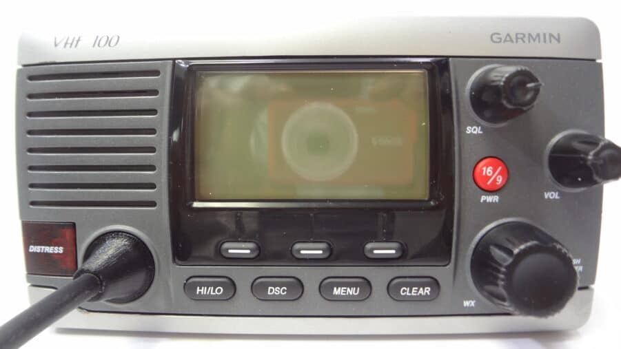 Garmin VHF 100 Submersible Radio Transceiver Unit with Rebuilt Hand Mic ...