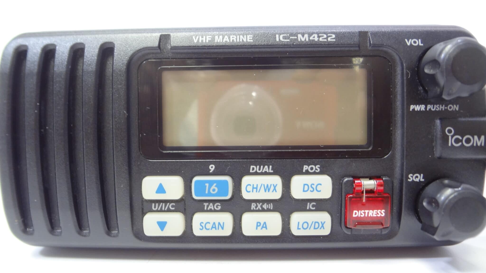 Icom IC-M422 Marine VHF Transceiver Radio Unit w/ Icom HM-150B Hand ...