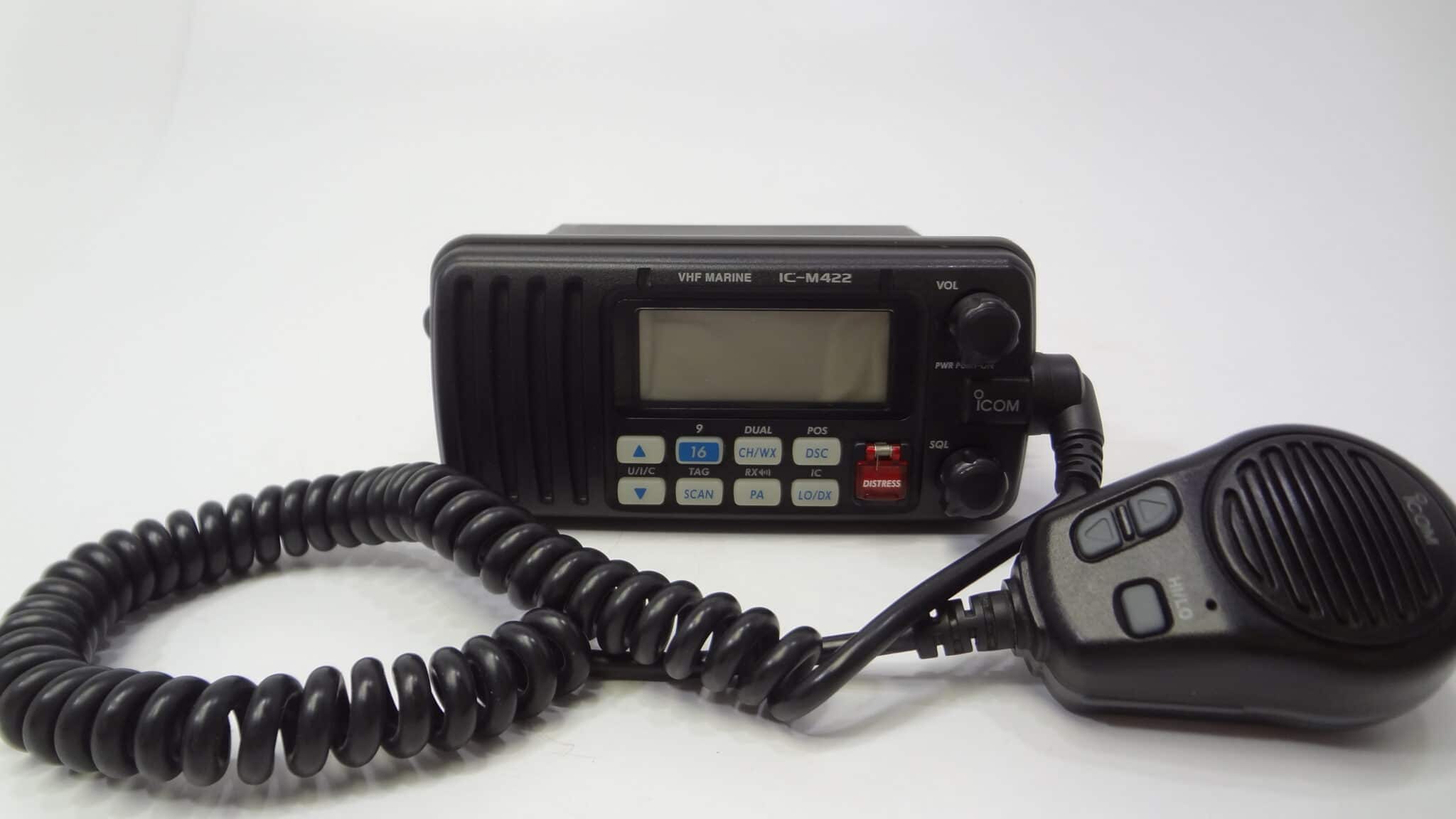 Icom IC-M422 Marine VHF Transceiver Radio Unit w/ Icom HM-150B Hand ...