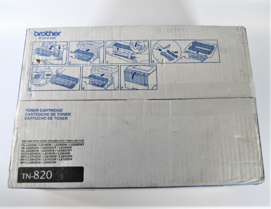 Brother TN820 Black Toner Cartridge - Genuine - Factory Sealed - New ...