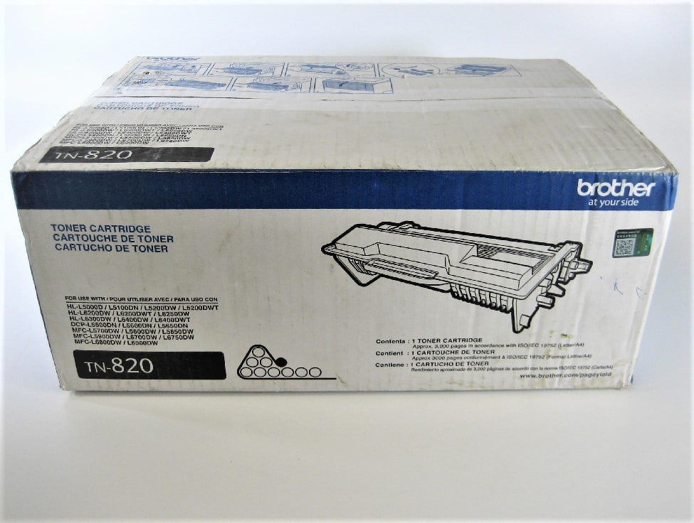 Brother TN820 Black Toner Cartridge - Genuine - Factory Sealed - New ...