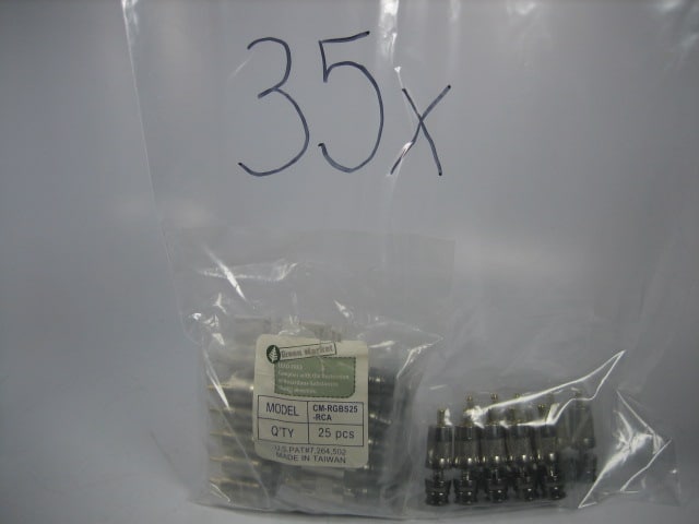 CONNECTEC Green Market CM-RGBS25-RCA Compression Fittings - LOT of 35 ...