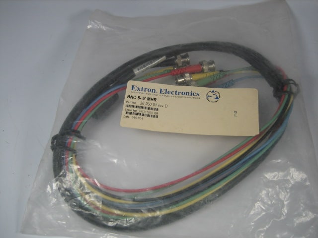 Extron 26-260-01 Mini High Resolution 6ft 5 BNC Male/Male Cable - NEW ...