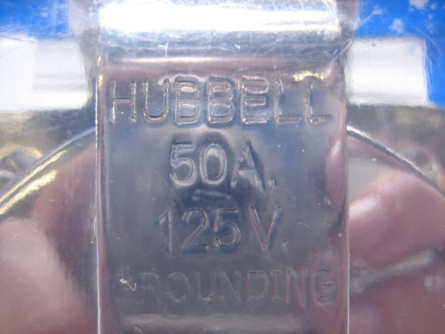 Hubbell HBL504SS 50A 125/ 250 Volt Stainless Steel Shore Power Inlet ...