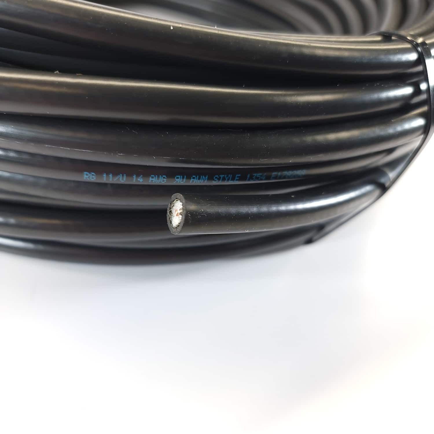 RG11/U RG11U Coaxial Cable Wire w/ F-Type Male Connectors - 100ft - Max ...