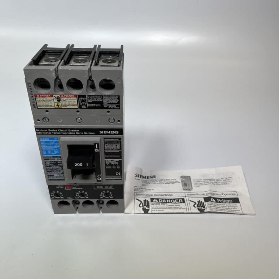 Siemens FXD63B200 200A 600V FXD6-A 3 Pole Sentron Series Circuit ...