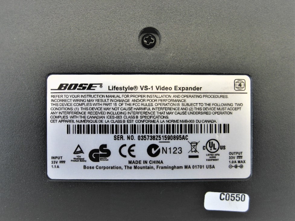 Bose Lifestyle VS-1 Video Expander - Lifestyle Entertainment System ...