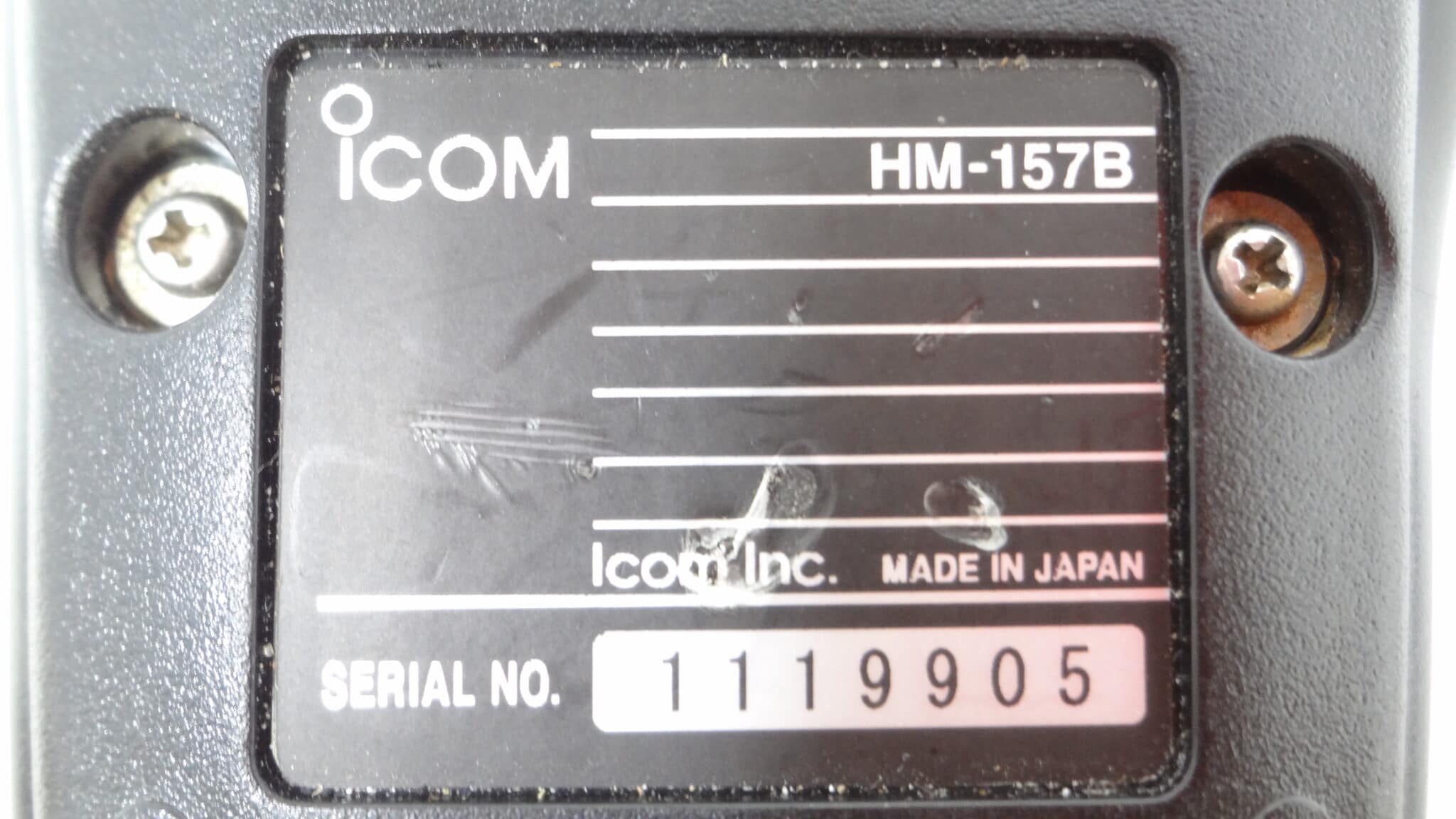 Icom HM-157B Remote Control Command Mic II w/ Rebuilt Cable for IC-M504 ...