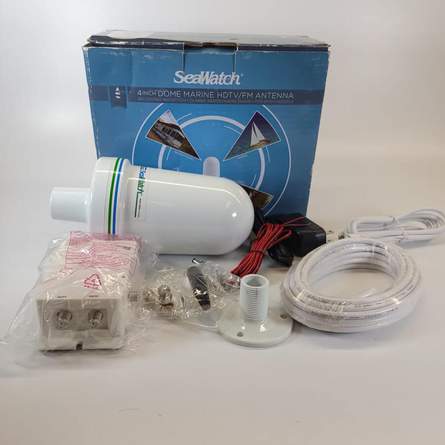SeaWatch 3004 4in Dome Marine HDTV/FM Boat Antenna - TESTED! - Max ...