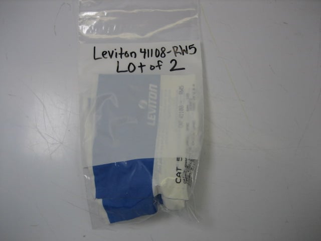 Leviton 41108-RW5 White CAT 5 Quickport Snap In Jack- LOT of 2 - NEW ...