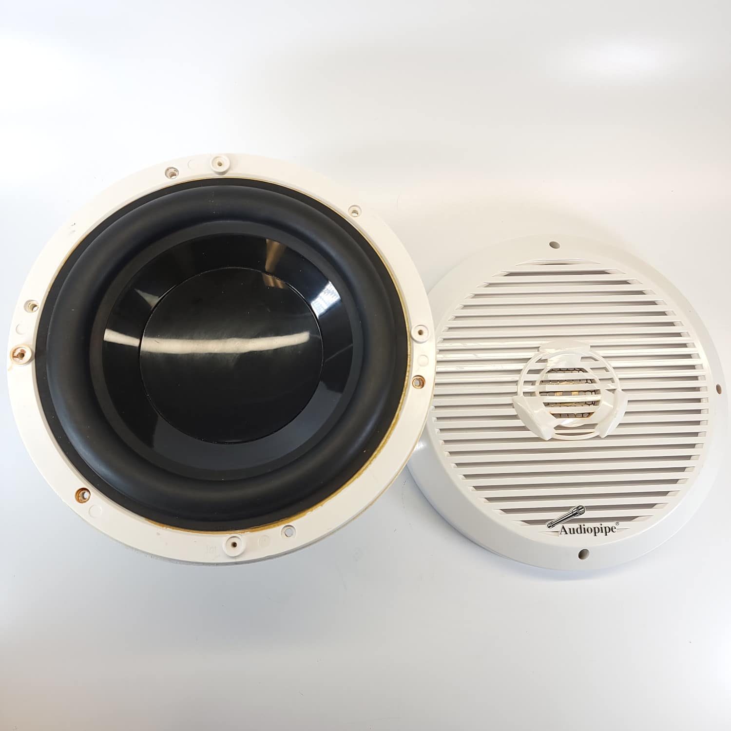 AudioPipe APSW-1031 APSW1031 10" White Marine 500W Boat Subwoofer ...