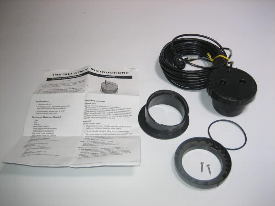 B&G Network Depth Transducer - 3-Pin NET-DSIH Plastic In-Hull 170khz ...