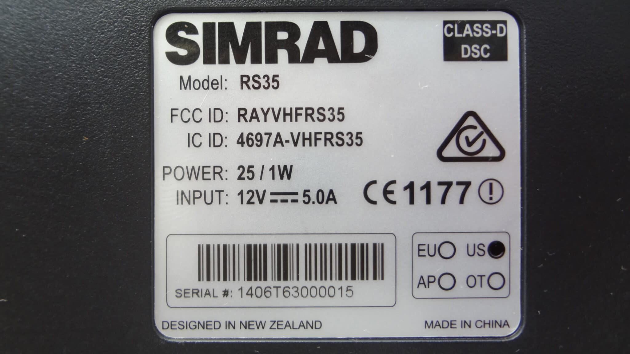 Simrad RS35 Submersible Marine VHF Radio Transceiver Unit with Rebuilt ...