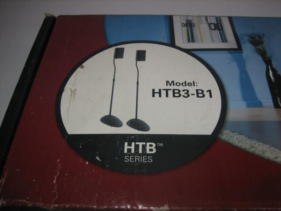 Sanus HTB3-B1 Home Theater Speaker Stands - **NEW IN BOX** - Max Marine Electronics