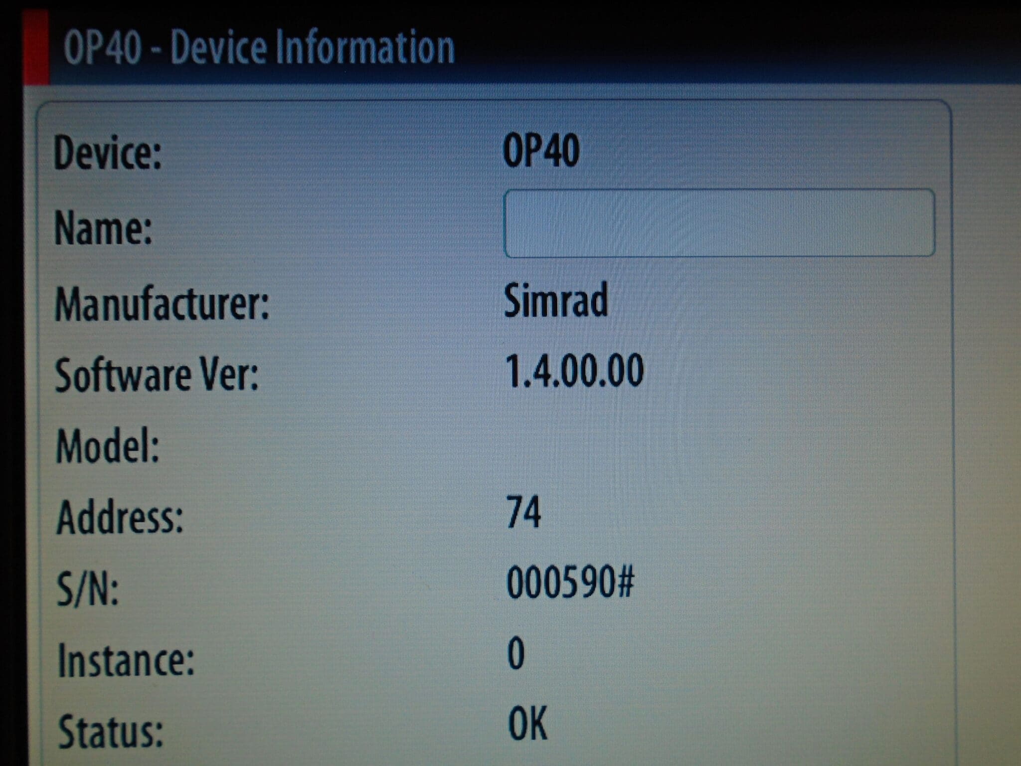 Simrad OP40 - For SIMRAD NSO Processor - Tested Good (Updated S/W ...