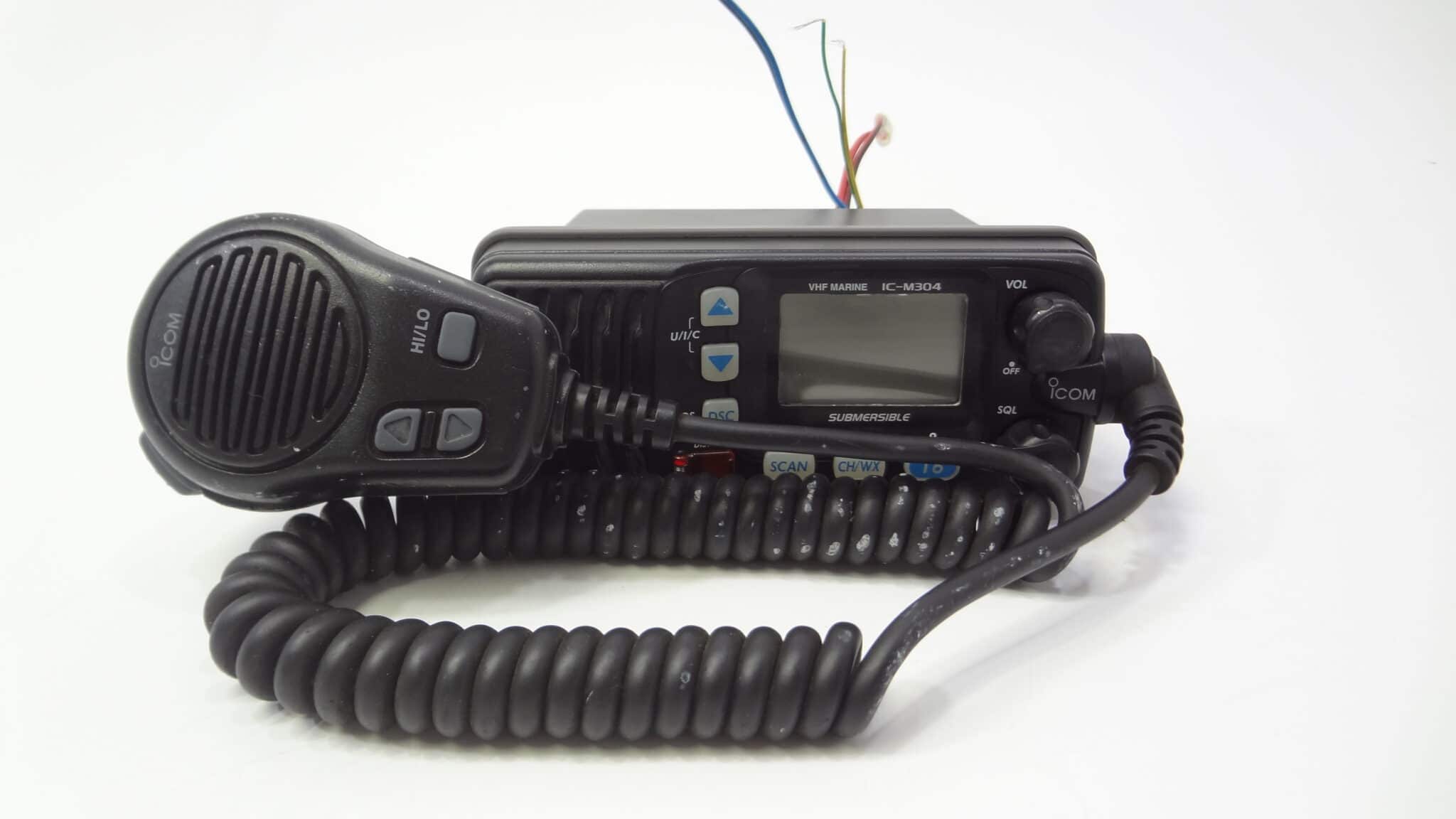 Icom IC-M304 Submersible Marine VHF Radio Transceiver Unit W/ HM-164B Hand Mic! - Max Marine ...