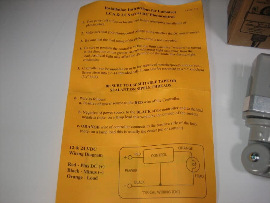 Lumatrol Low Voltage Precision LCS612D Photo Control 12v for Lighting ...