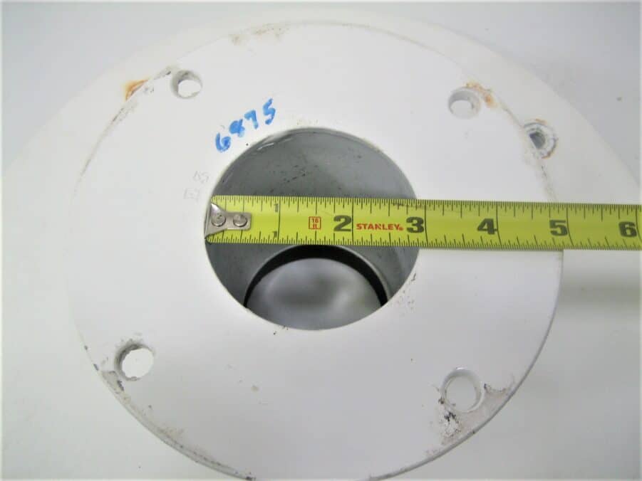 5" Aluminum White Riser Mount for 18" Sat Domes 9" Square Hole Pattern ...