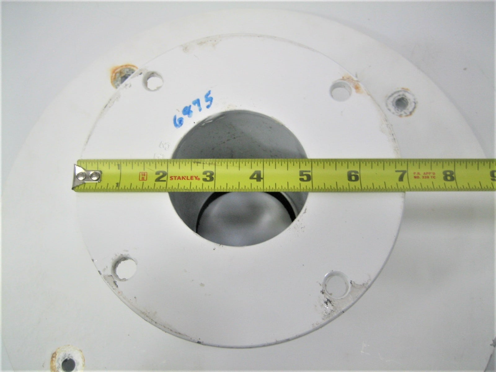 5" Aluminum White Riser Mount for 18" Sat Domes 9" Square Hole Pattern ...