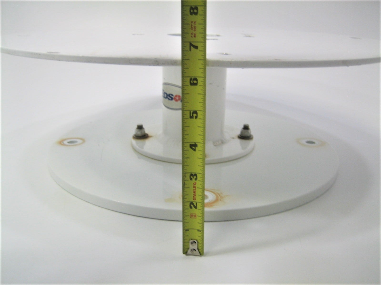 Edson 6.5" Aluminum White Riser Mount for 24" Sat Domes 12" Square Hole ...