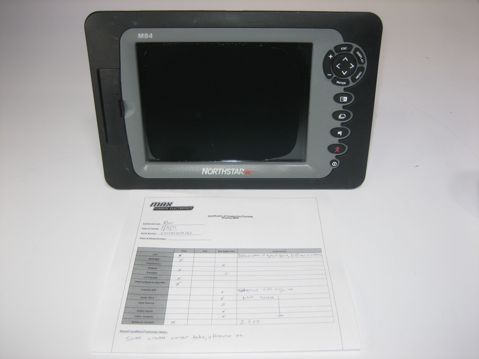 Northstar M84 (Navman 8084 Simrad NX40) MFD Display - Tested & Working ...