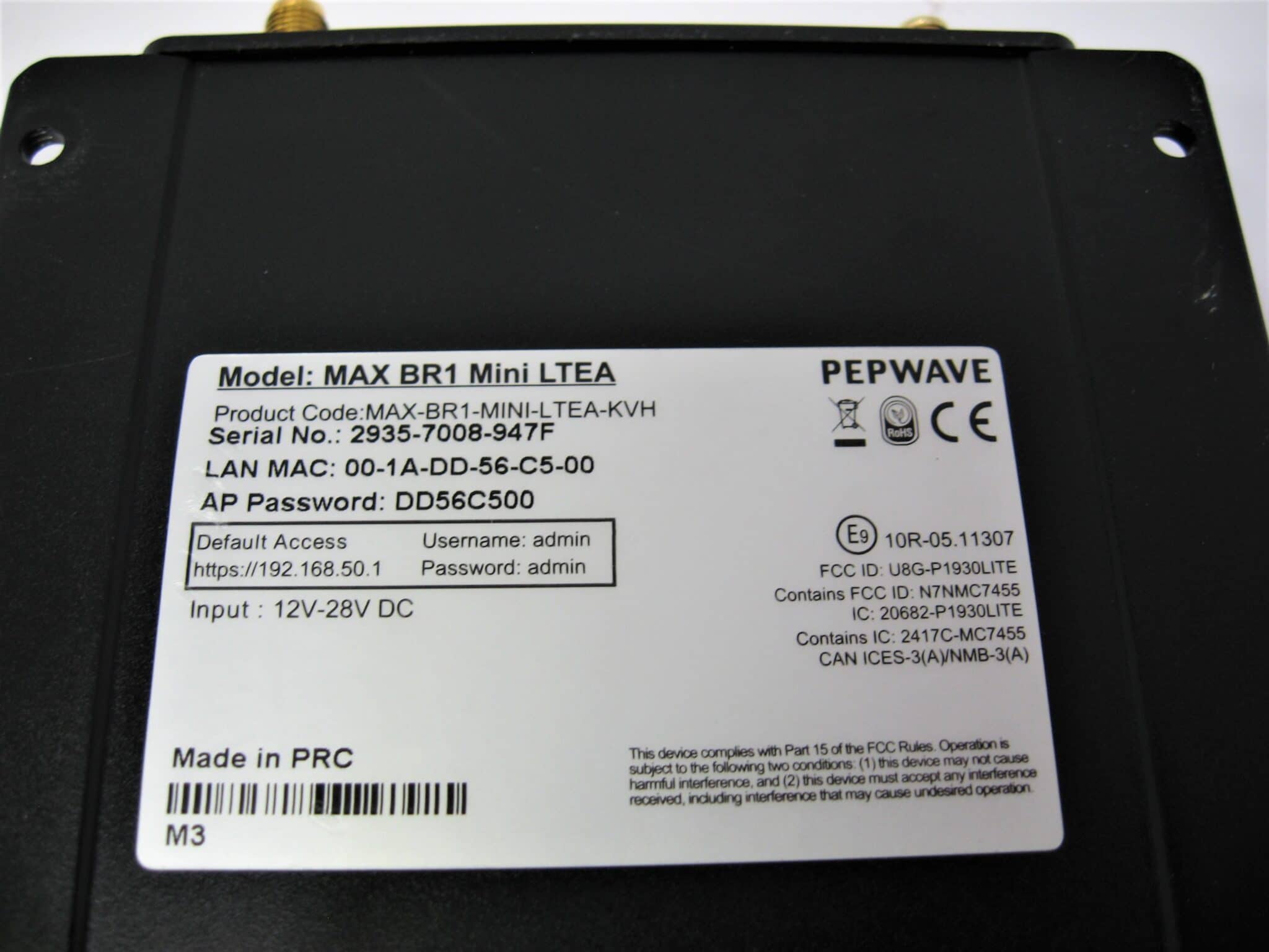 PEPWAVE - MAX BR1 Mini LTEA - Mobile Cellular Broadband Router - Good ...