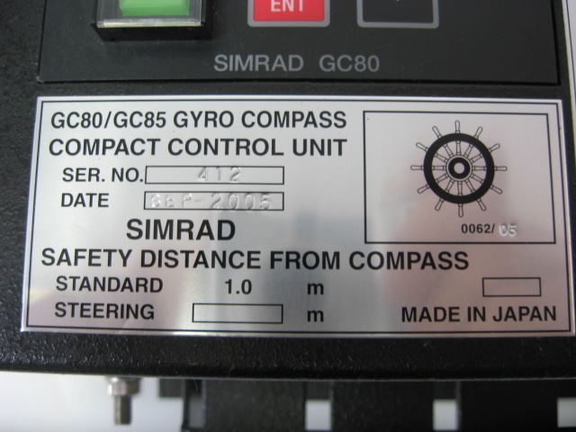 Simrad GC80 Compact Gyro System Gyro compass IMO approved Tested ...