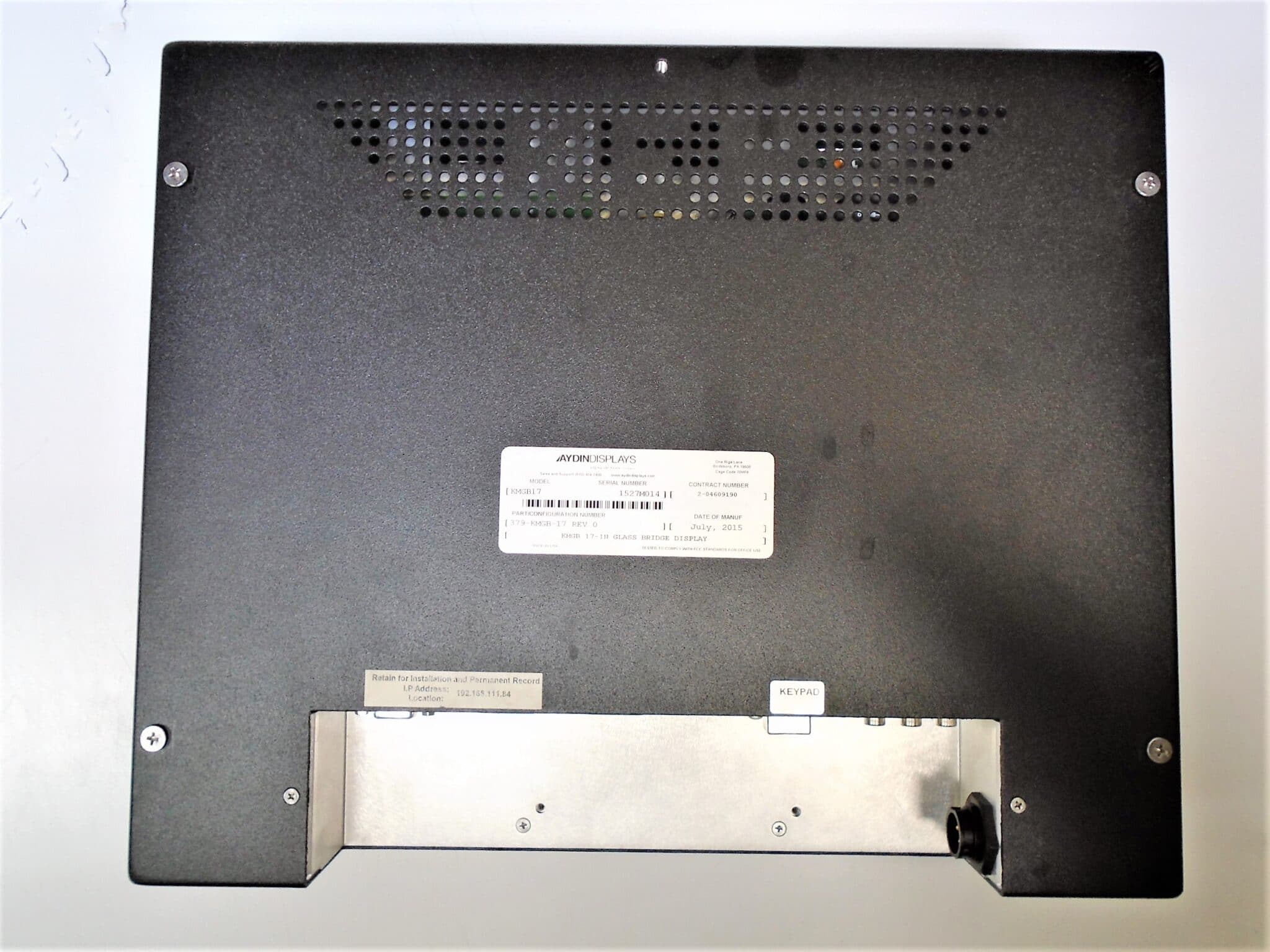 Aydin KEP Displays 17″ Marine Display -(KMGB17)- Glass Bridge Display ...