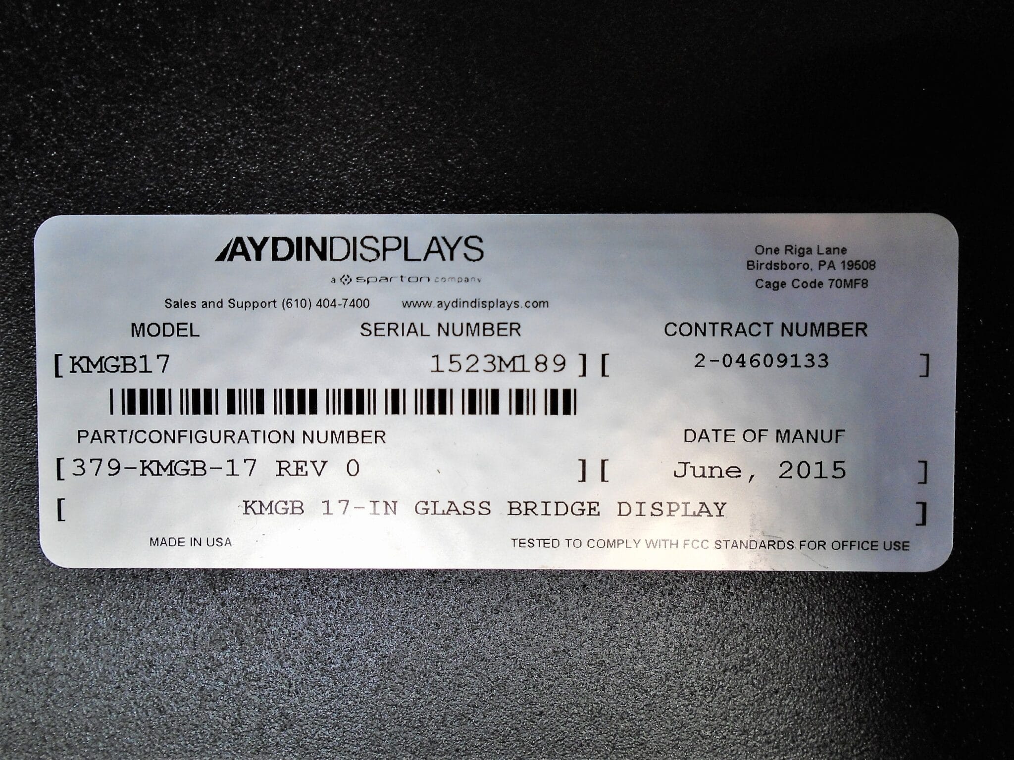 Aydin KEP Displays 17″ Marine Display - KMGB17 Glass Bridge Display ...