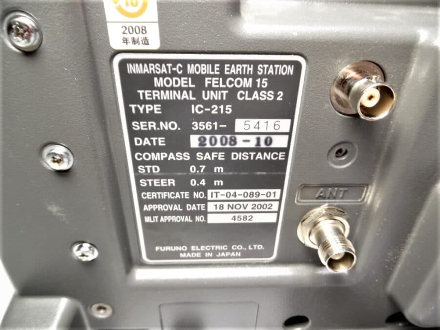 Furuno IC-215 Inmarsat-C Mobile Earth Station Terminal Unit Felcom 15 - LOT OF 2 - Max Marine ...