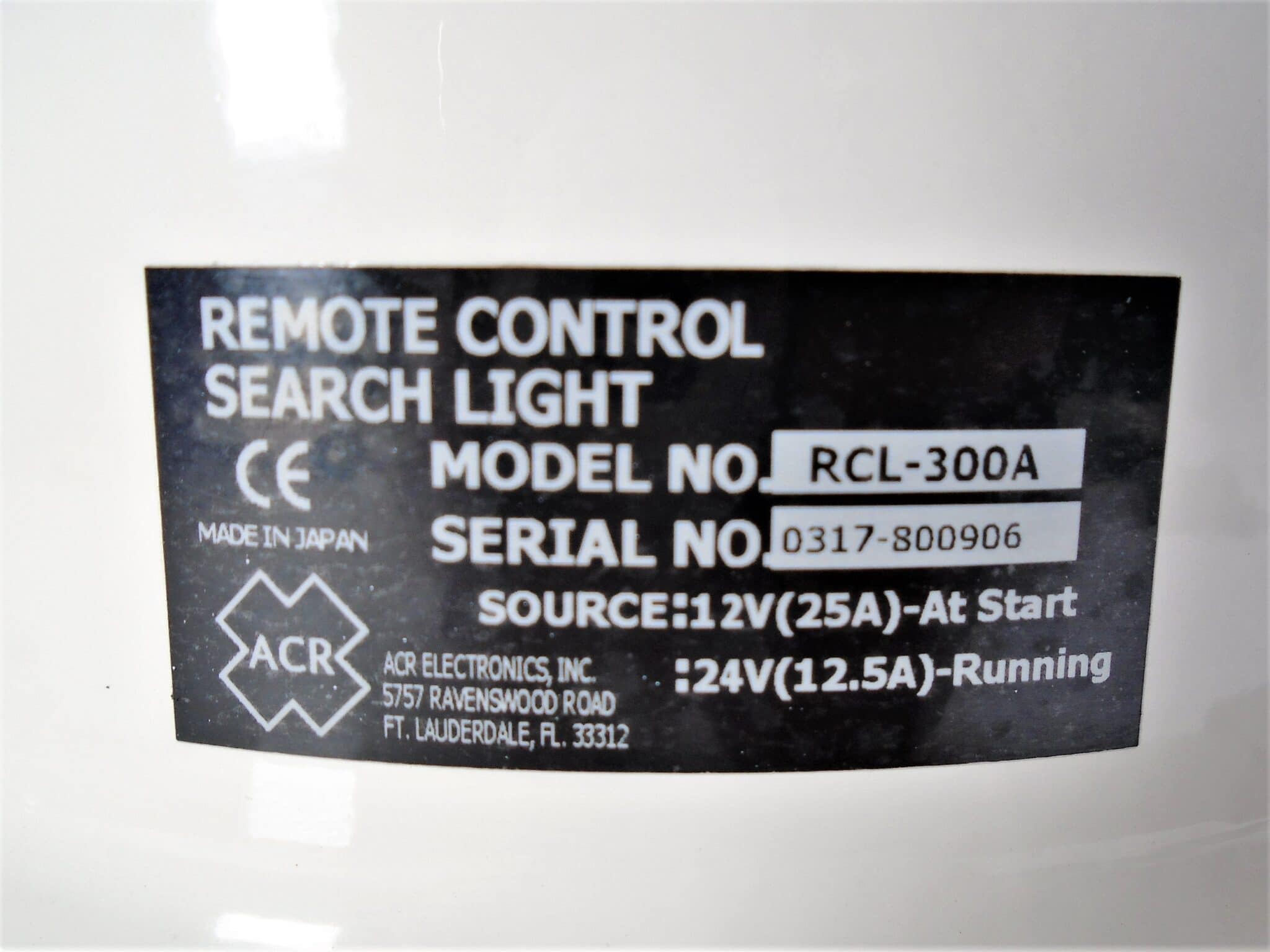 ACR RCL-300A Remote Control 12/24V SearchLight Complete - TESTED GOOD ...