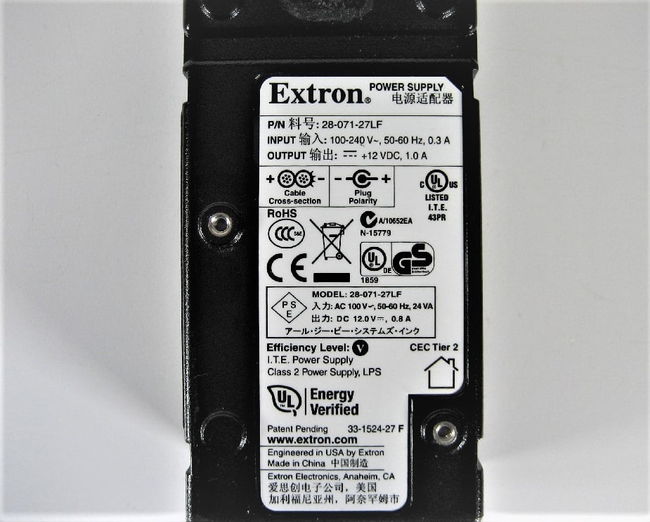 Extron VTT001 VGA Twisted Pair Transmitter With Power Supply 28-071-27 ...