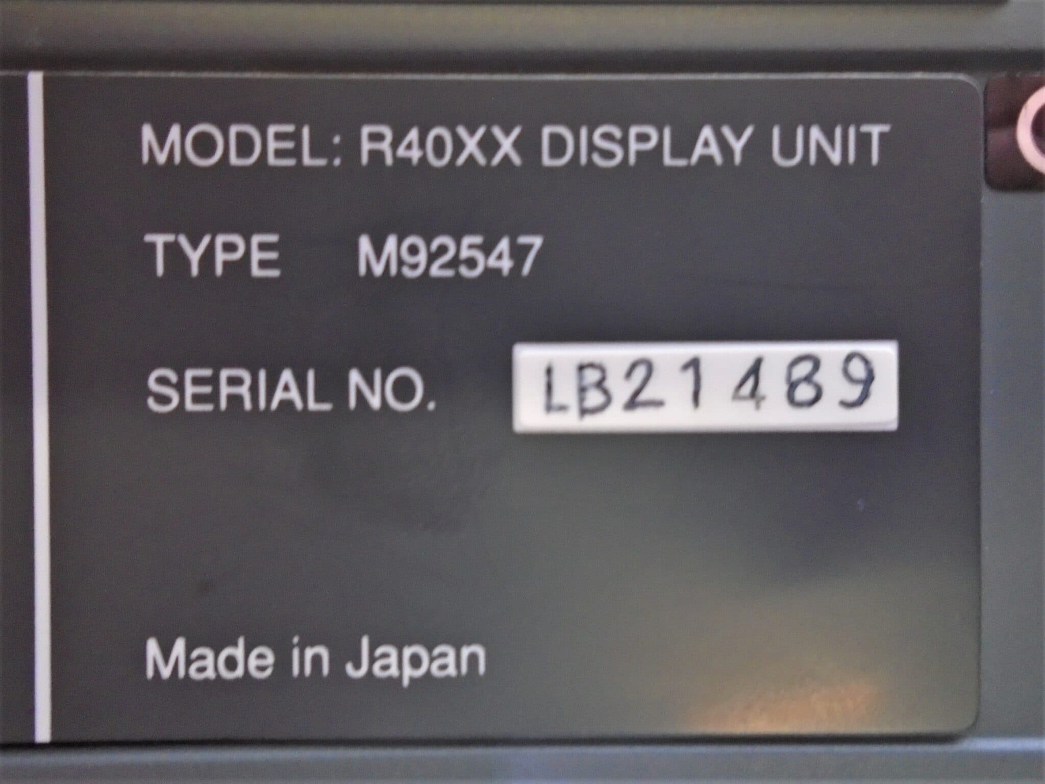 Raytheon R40XX Raster Scan Radar Display -M92506- (Tested Working ...