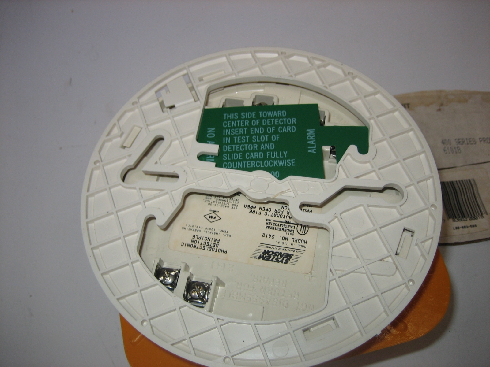 System Sensor 2412 - Direct Wire Smoke Detector - NEW OLD STOCK OPEN ...