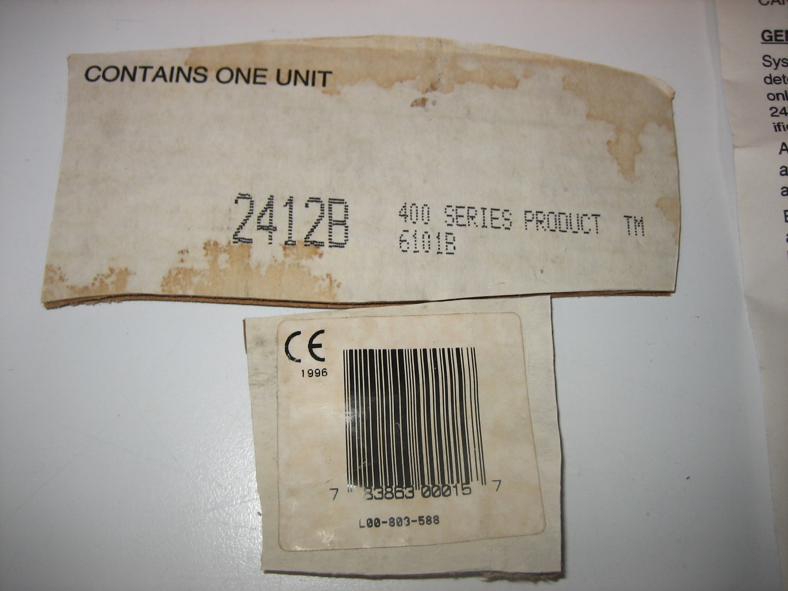 System Sensor 2412 - Direct Wire Smoke Detector - NEW OLD STOCK OPEN ...