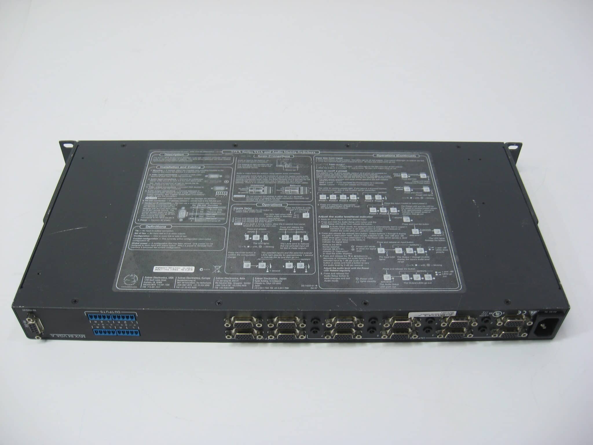 Extron MVX Series VGA/Audio Matrix Switcher MVX 84 VGA A - Free US Shipping - Max Marine Electronics