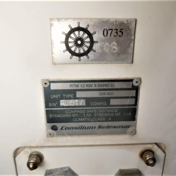 Consilium Selesmar - RTM 12 KW X-Band Radar - 39X-002 - FOR PARTS OR ...