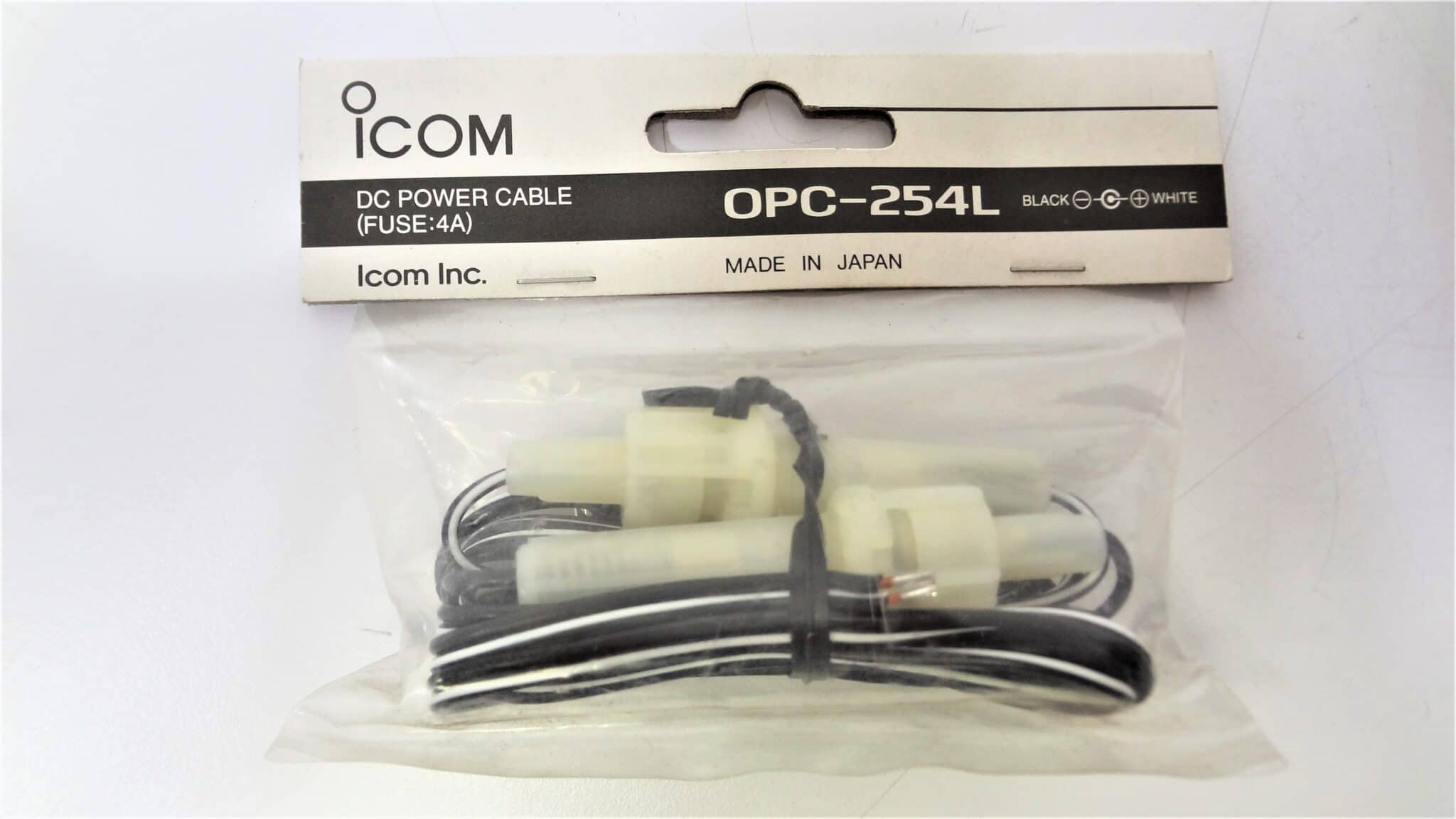 Icom OPC-254L 4 AMP Fuse DC Power Cable For Icom Marine VHF Radio ...