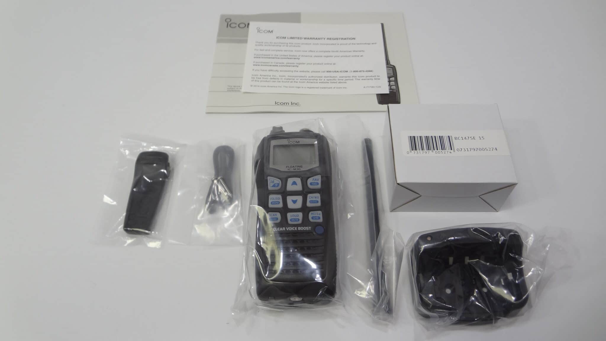 Icom IC-M36 Floating Wireless Submersible VHF Marine Transceiver Unit ...