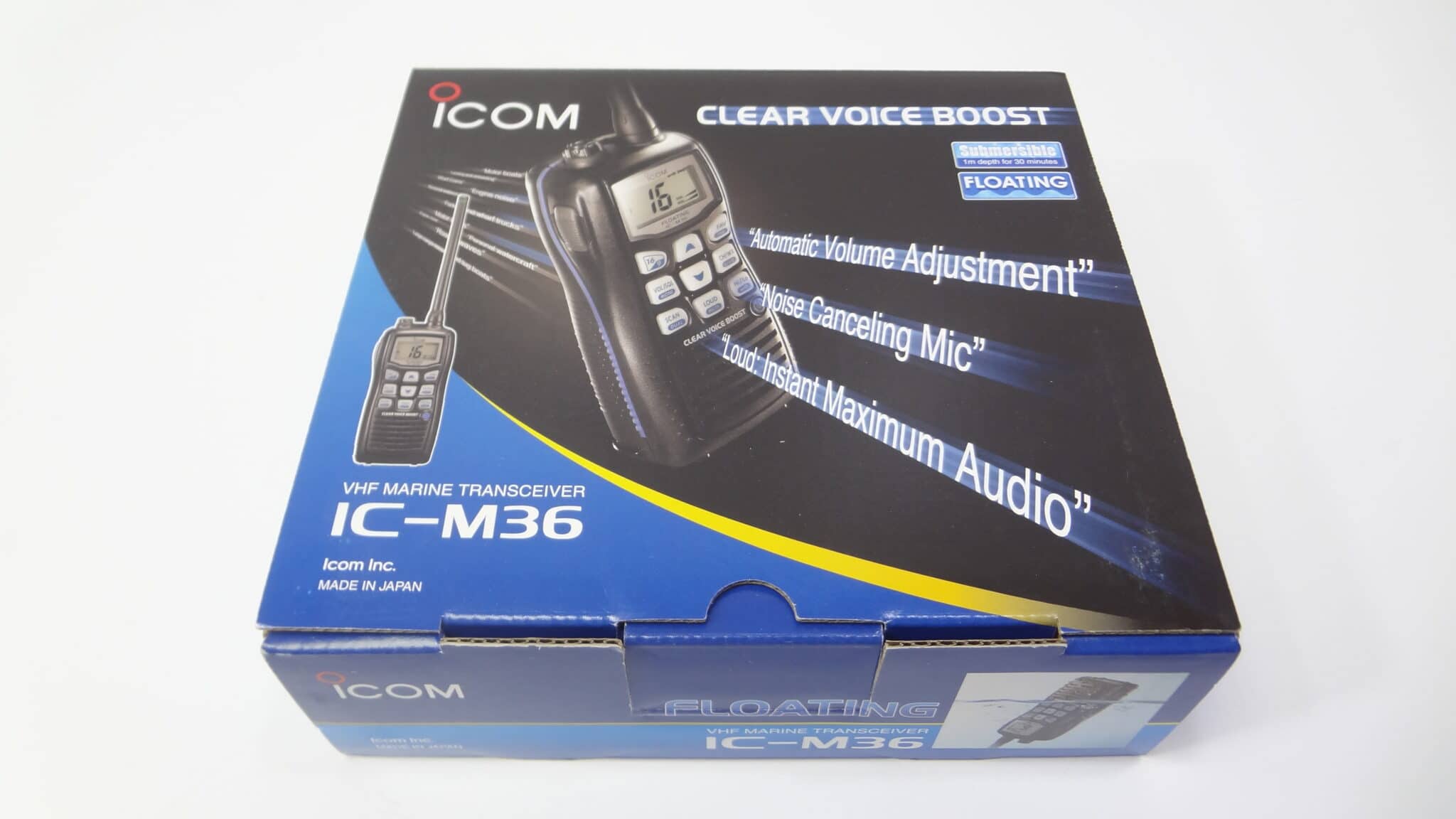 Icom IC-M36 Floating Wireless Submersible VHF Marine Transceiver Unit New In Box! - Max Marine ...