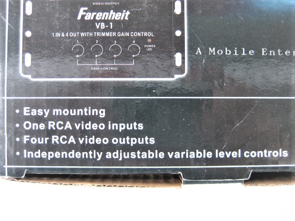 Farenheit - VB-1 1-In/4-Out Multi Video Amplifier - New in Box- Free ...