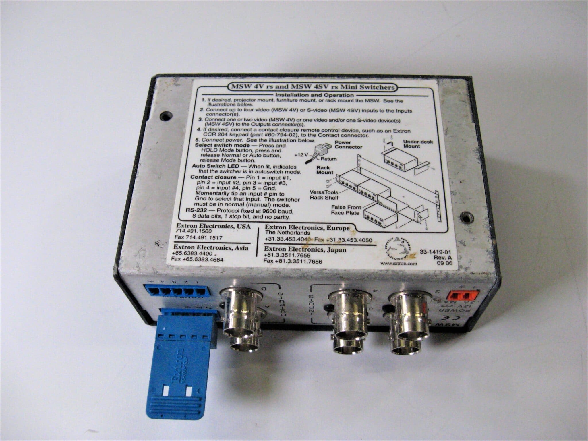 Extron Versa Tools A/V Switcher MSW 4V - Good Condition - Free US ...