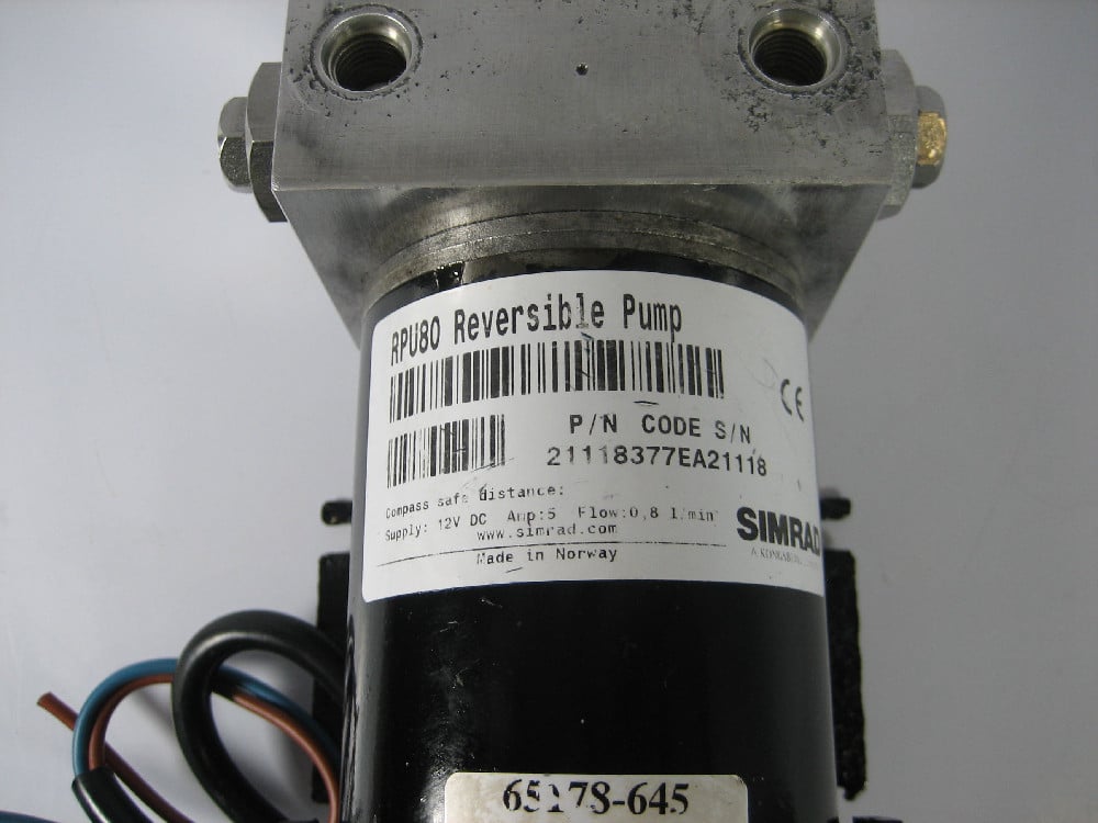 Simrad RPU80 Boat Autopilot Pump Reversible - 12VDC - PN2111837 -TESTED ...