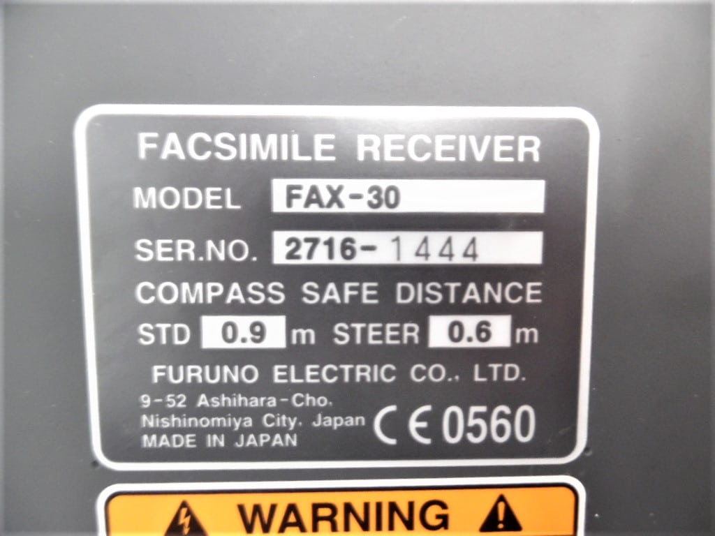 Furuno FAX-30 Weatherfax/Navtex Receiver w/ Power +Network Cables ...