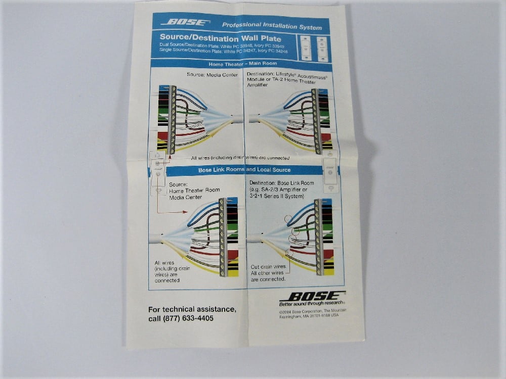Bose - Single Source Destination Plate - White - PN273525-01 - New ...