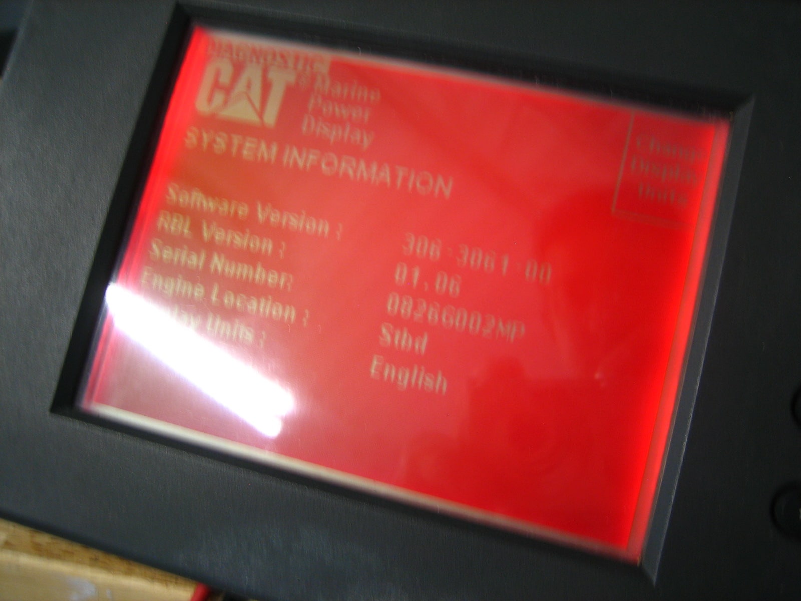 Caterpillar CAT MPD Marine Power Digital Display Excellent Condition ...