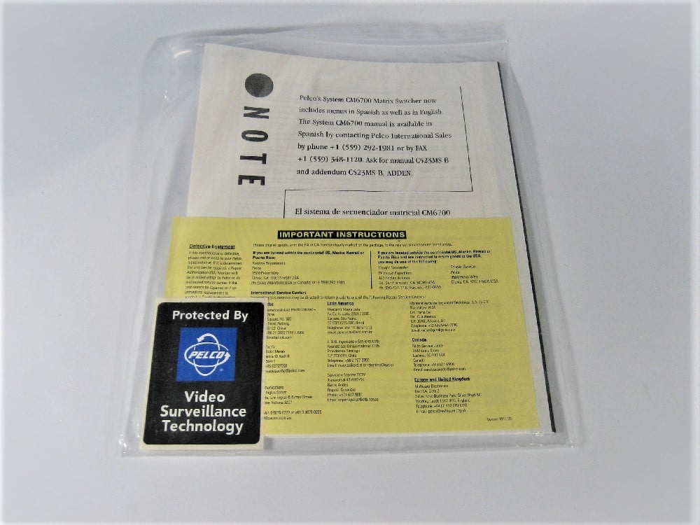 Pelco CM6700-MXB 16 Input 4 Output Switcher/Controller - NTSC - New ...