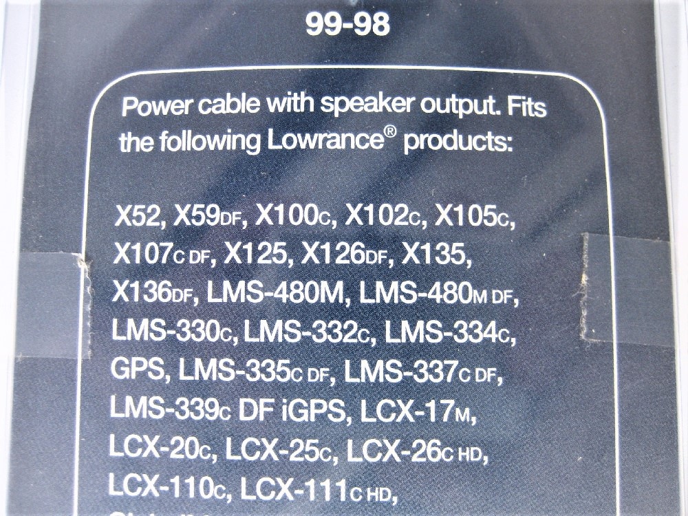 Lowrance - Power Cable With Speaker Output - PC-26BL - 99-98 - New ...